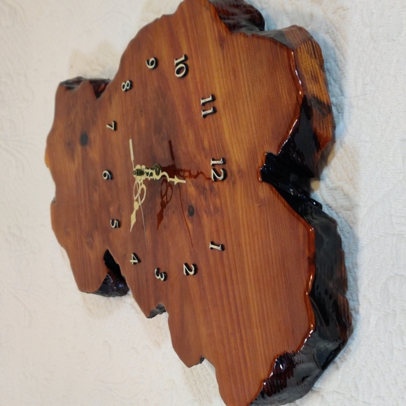 Wall Decor | Vintage Handcrafted Redwood Burl Wood Clock | Poshmark